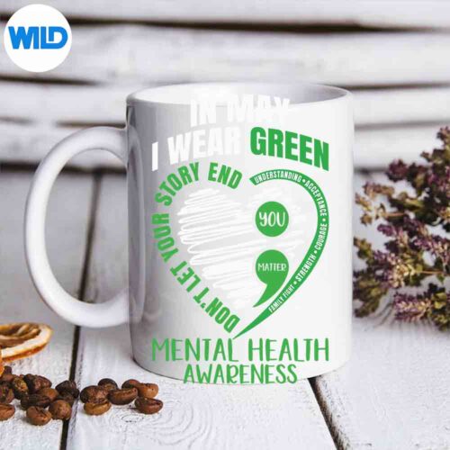 Mental Health SVG, In May We Wear Greental Health Awareness Month ...