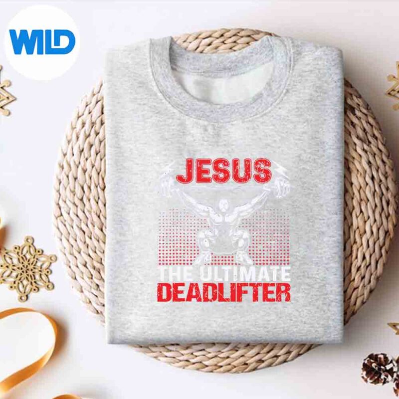 Jesus SVG, Jesus The Ultimate Deadlifter Gym Workout Muscle SVG - WildSvg