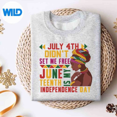 Independence SVG, July 4th Didnt Set Me Free Juneth Is My Independence ...
