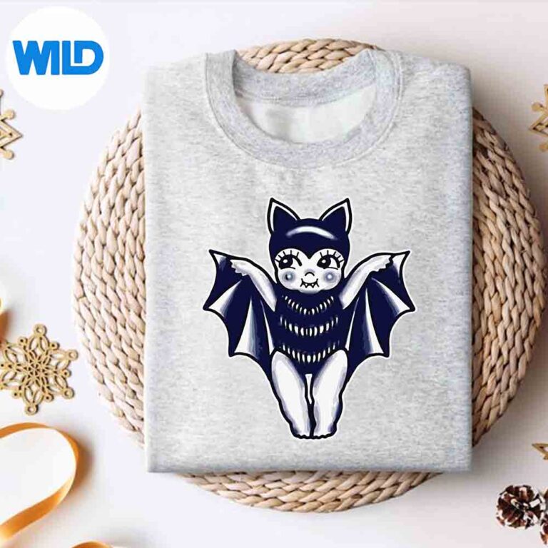 Kewpie SVG, Kewpie Baby Vampire Bat Traditional Tattoo Flash SVG - WildSvg