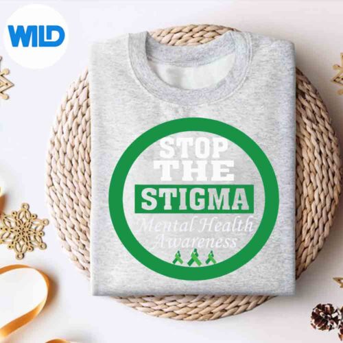 Mental Health SVG, Mental Health Awareness Stop The Stigma Green Ribbon ...