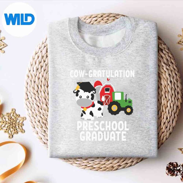 Graduation SVG, Preschool Graduate Cow Farm Barnyard Tractor Graduation ...