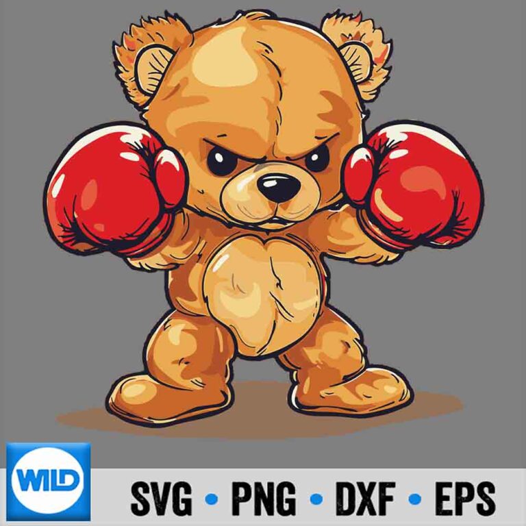 Boxing SVG, Pretty Teddy Bear Costume For Boxing Lovers SVG - WildSvg