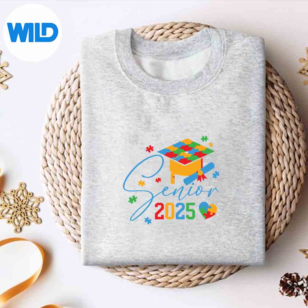 Senior 2025 SVG, Puzzle Autistic Senior 2025 Autism Graduation Girls ...