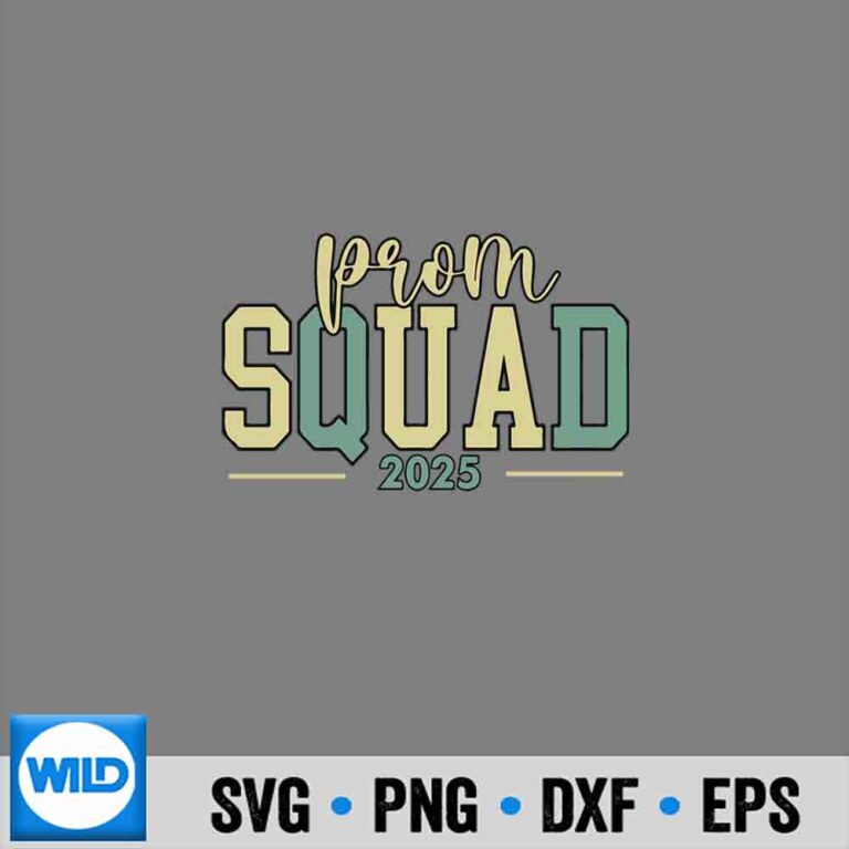 Senior 2025 SVG, Retro 2025 Prom Squads Graduate Prom Class Of 2025 SVG ...