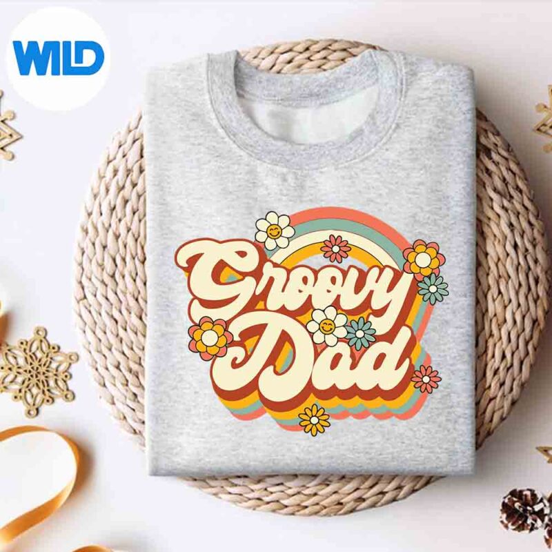 Dad SVG, Retro Groovy Dad Family Hippie Costume SVG - WildSvg