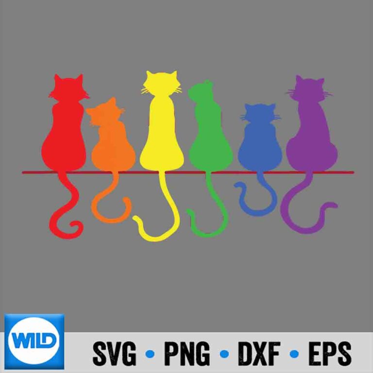 Lgbt Pride SVG, Ally Cat Transgender Lgbt Rainbow Cat Proud Gay Lgbt ...