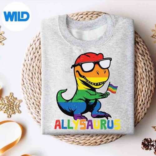 Lgbt SVG, Allysaurus Lgbt Dinosaur Rainbow Flag Ally Lgbt Pride SVG ...