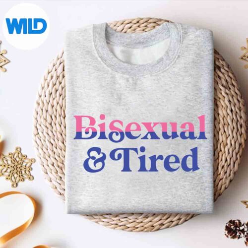 Bisexual SVG, Bisexual And Tired Lgbtqia Aesthetic Retro Bi Pride Flag ...