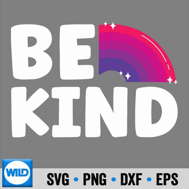 Bisexual SVG, Bisexual Bi Pride Flag Be Kind SVG - WildSvg