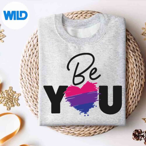 Bisexual SVG, Bisexual Bi Pride Flag Heart Be You SVG - WildSvg