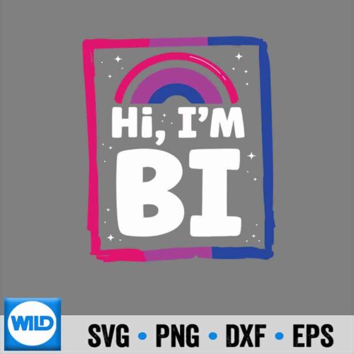 Bisexual SVG, Bisexual Bi Pride Flag Hi Im Bi SVG - WildSvg
