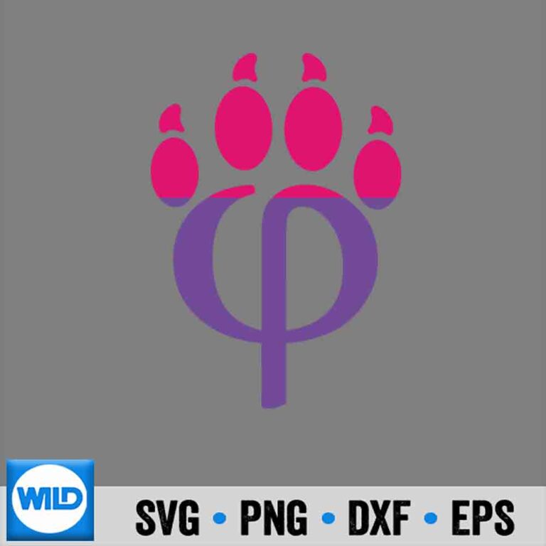 Bisexual SVG, Bisexual Furry Pride Fandom Paw Phipaw SVG - WildSvg