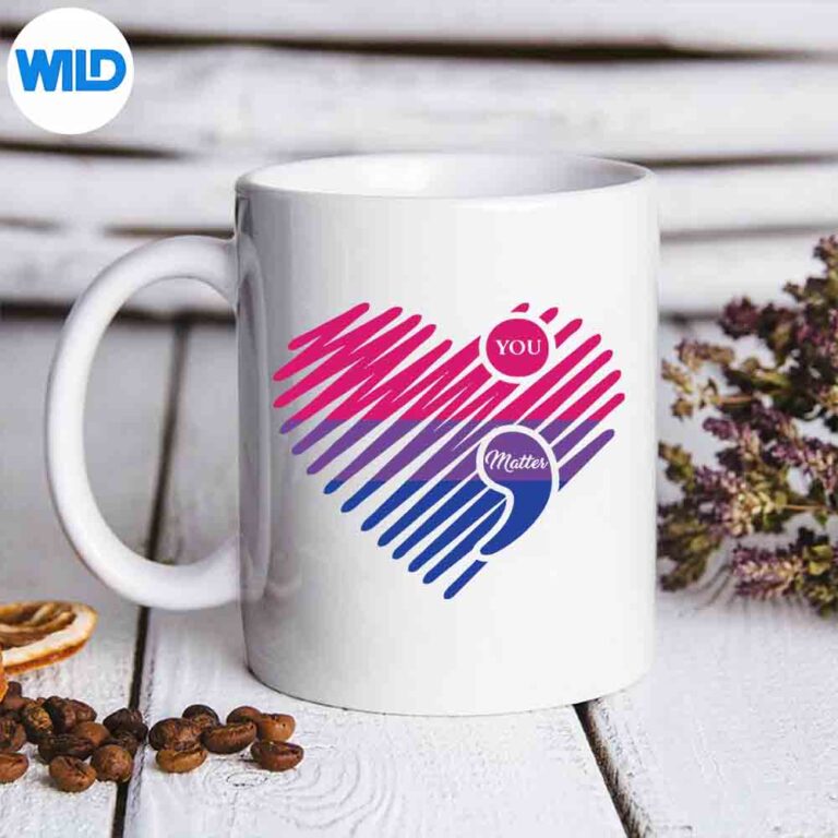 Bisexual SVG, Bisexual Heart Pride Flag Lgbtq Inspirational Lgbt Ally ...