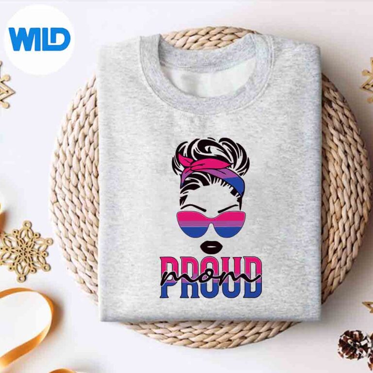 Bisexual SVG, Bisexual Mom Wife Messy Bun Proud Parents Lgbt Bi Pride ...