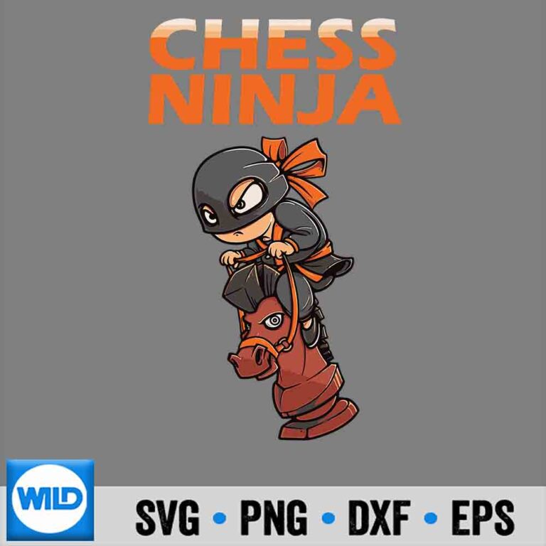 Chess SVG, Chess Ninja Art For Girls Chess Player Chess Lover SVG - WildSvg