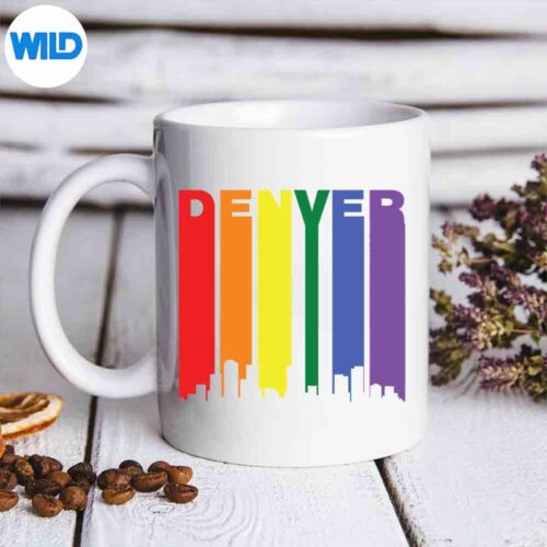 Lgbtq SVG, Denver Colorado Lgbtq Gay Pride Rainbow Skyline SVG - WildSvg