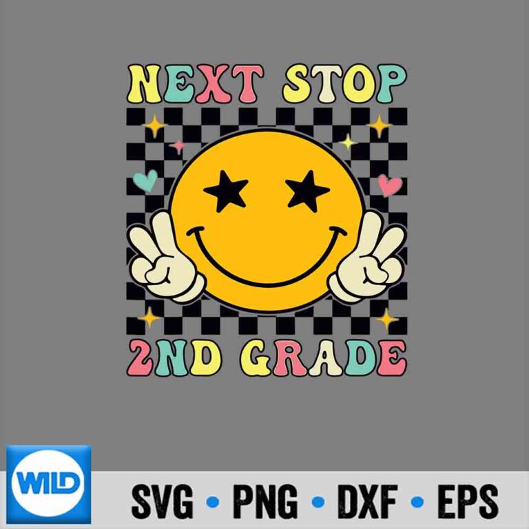First Grade SVG, Groovy Next Stop Grade Grade Graduation SVG - WildSvg