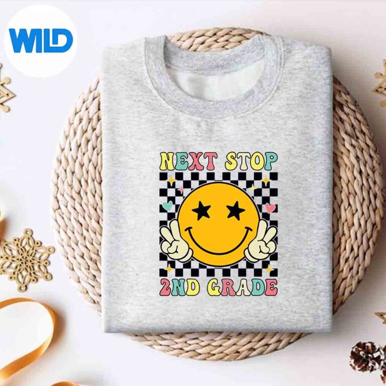 First Grade SVG, Groovy Next Stop Grade Grade Graduation SVG - WildSvg