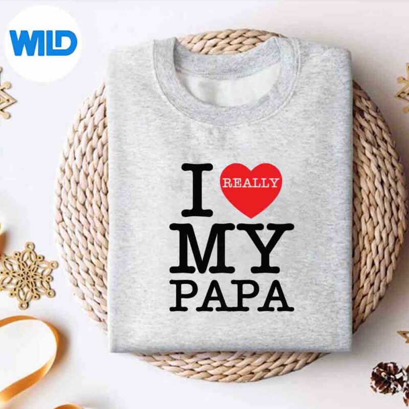 Daddy SVG, I Heart Love My Papa Fathers Day Valentines Daddy Dads SVG ...