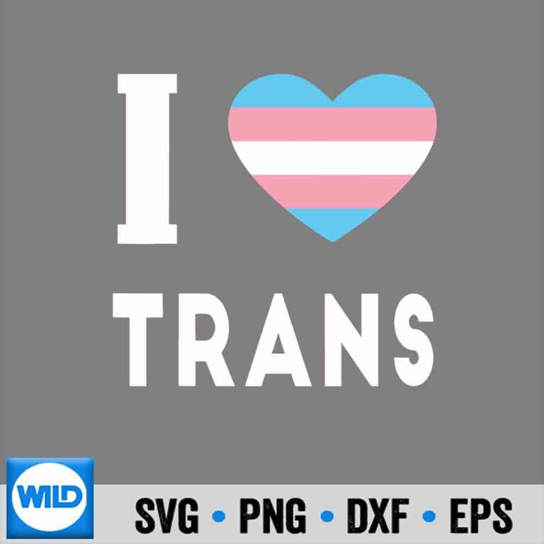 Transgender SVG, I Love Trans Vintage SVG - WildSvg