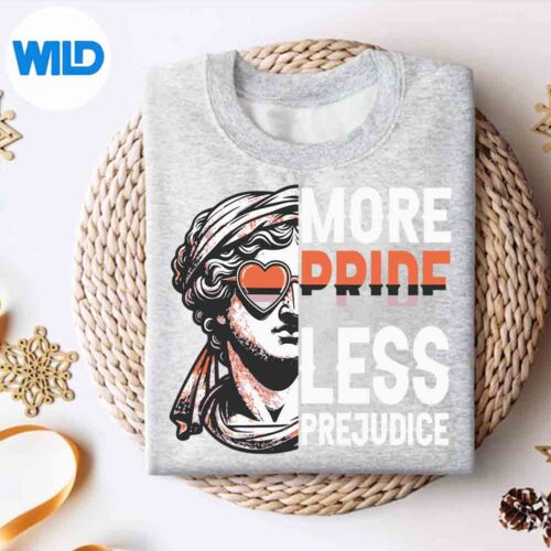 Lgbt SVG, More Pride Less Prejudice Pride Month Lgbt Gay Proud Ally ...