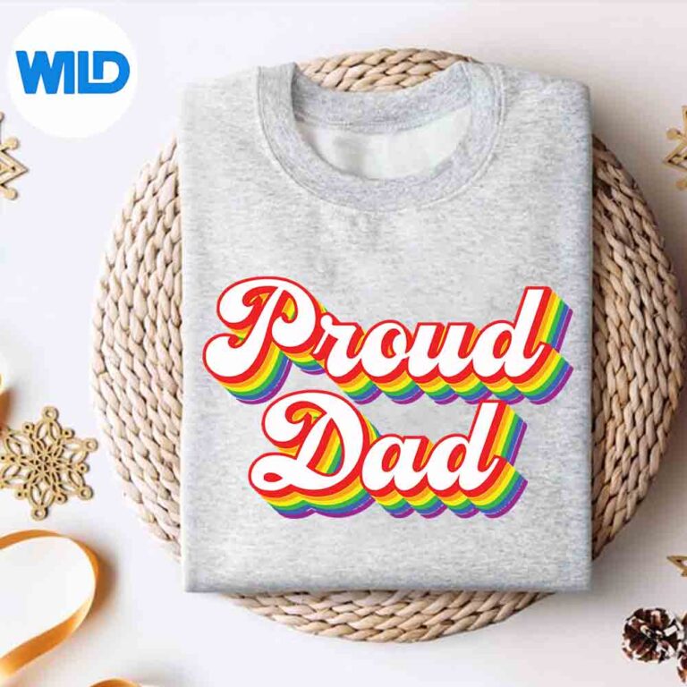 Lgbtq SVG, Proud Dad Lgbtq Rainbow Pride SVG - WildSvg