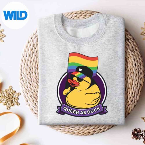 Queer SVG, Queer As Duck Proud Rubber Duck Lgbtq Rainbow Pride SVG ...