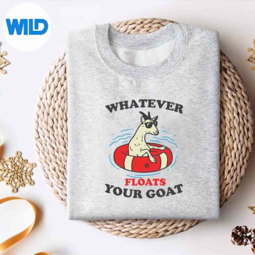 Summer Svg, Whatever Floats Your Goat Summer Float Trip River Tubing Svg - WildSvg