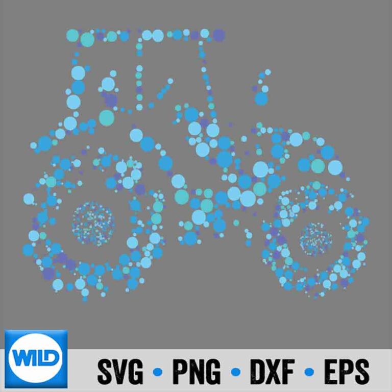 Dot Day SVG, Happy Dot Day Cute Dot Tractor Overjoyed Relax SVG - WildSvg