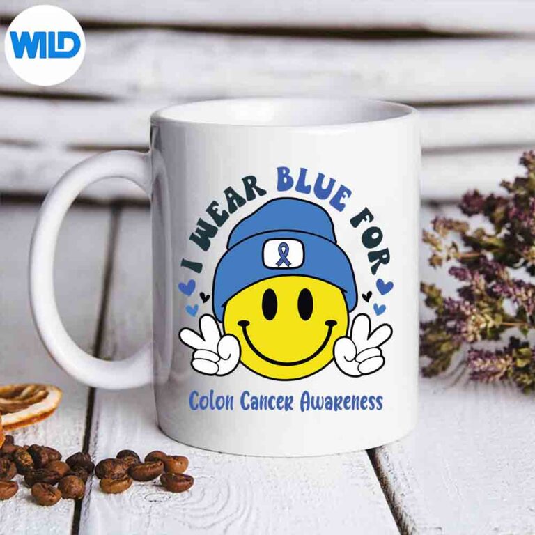 Cancer Awareness SVG, I Wear Blue For Colon Cancer Awareness SVG - WildSvg