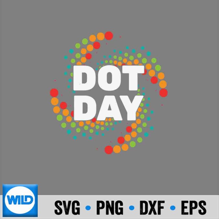 Dot Day SVG, International Dot Day Colorful Spiral Dots SVG - WildSvg