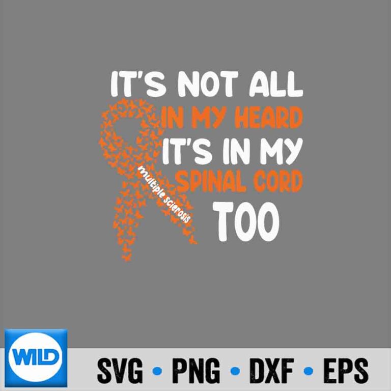 Multiple Sclerosis SVG, Ms Orange Ribbon Spinal Cord Multiple Sclerosis ...
