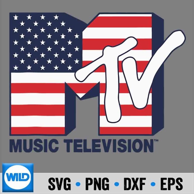 American SVG, Mtv American Flag Vintage SVG - WildSvg