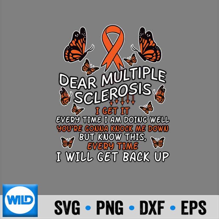 Multiple Sclerosis SVG, Multiple Sclerosis Butterfly Ribbon World Ms ...