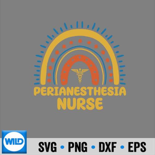 Nurse SVG, Perianesthesia Nurse Boho Rainbow Postoperative Anesthesia ...