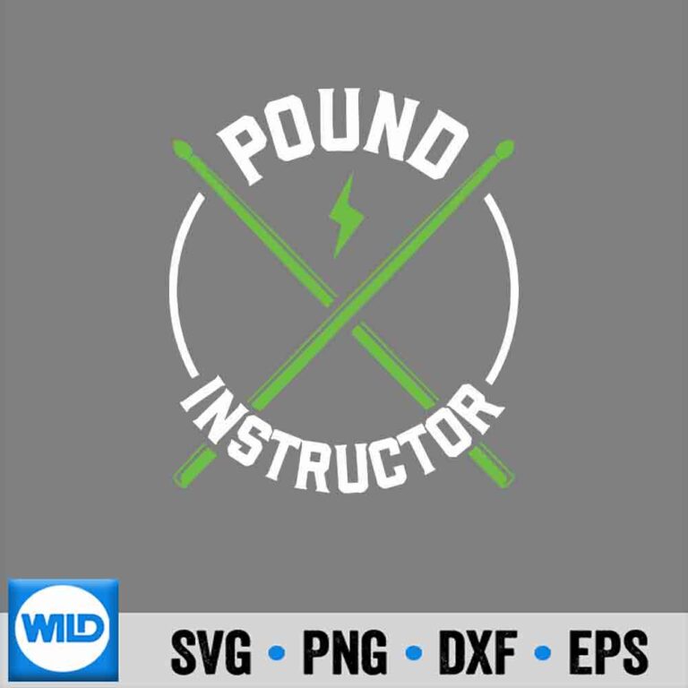 Fitness SVG, Pound Instructor Pound Fitness Vintage SVG - WildSvg