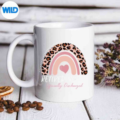 Nurse SVG, Retired Nurse Officially Discharged Leopard Rainbow SVG ...