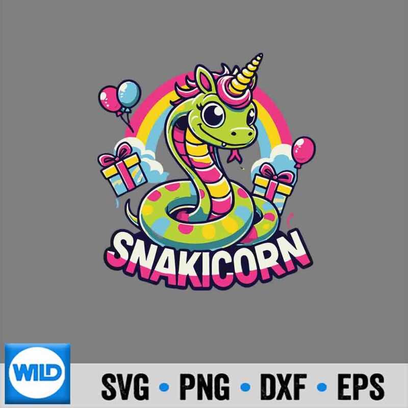 Snakicorn SVG, Snakicorn Lover Unicorn Snake Vintage SVG - WildSvg