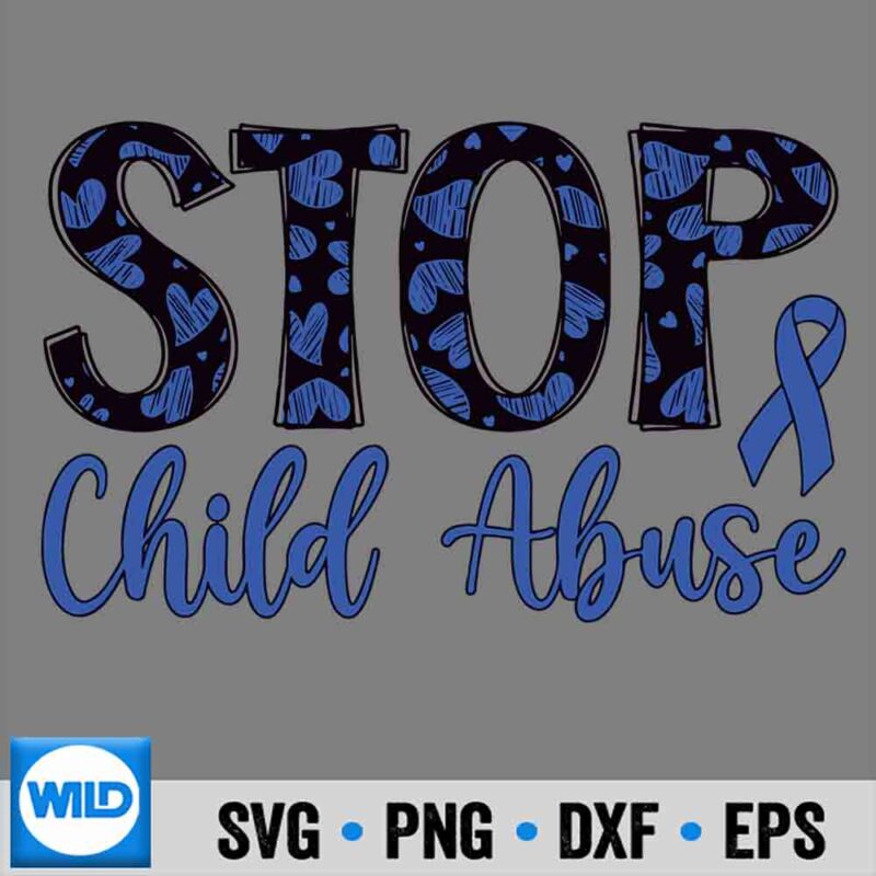 Child Abuse Prevention Awareness SVG, Stop Child Abuse Prevention Month ...