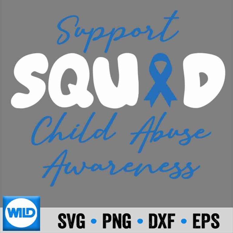Child Abuse Prevention Awareness SVG, Support Squad Child Abuse ...