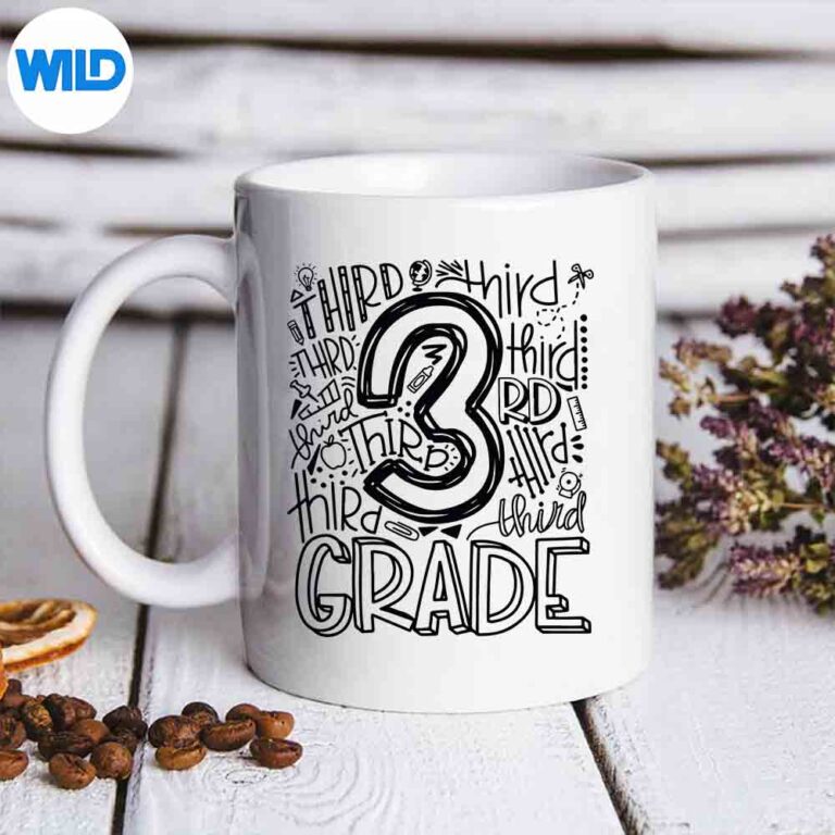 Back To School SVG, Third Grade Typography Back To School SVG - WildSvg