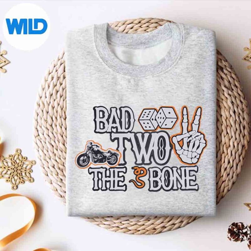 Skeleton SVG, Bad To The Bone Skeleton Two Toddler SVG - WildSvg