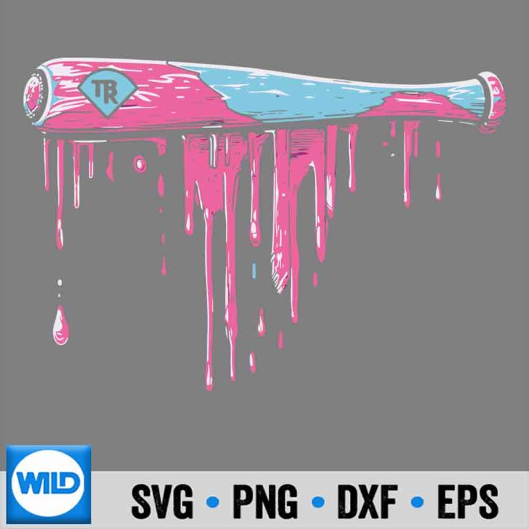 Baseball SVG, Baseball Bat With Sprinkles Drip SVG - WildSvg