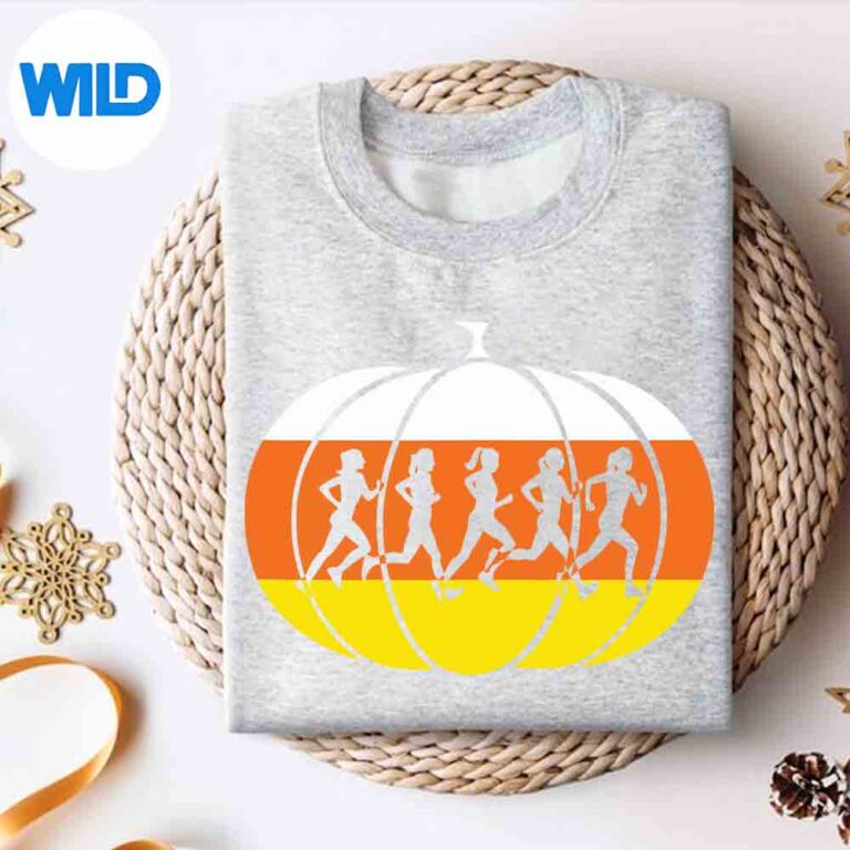 Pumpkin SVG, Candy Corn Pumpkin Runner Silhouette Fall Running Race SVG ...