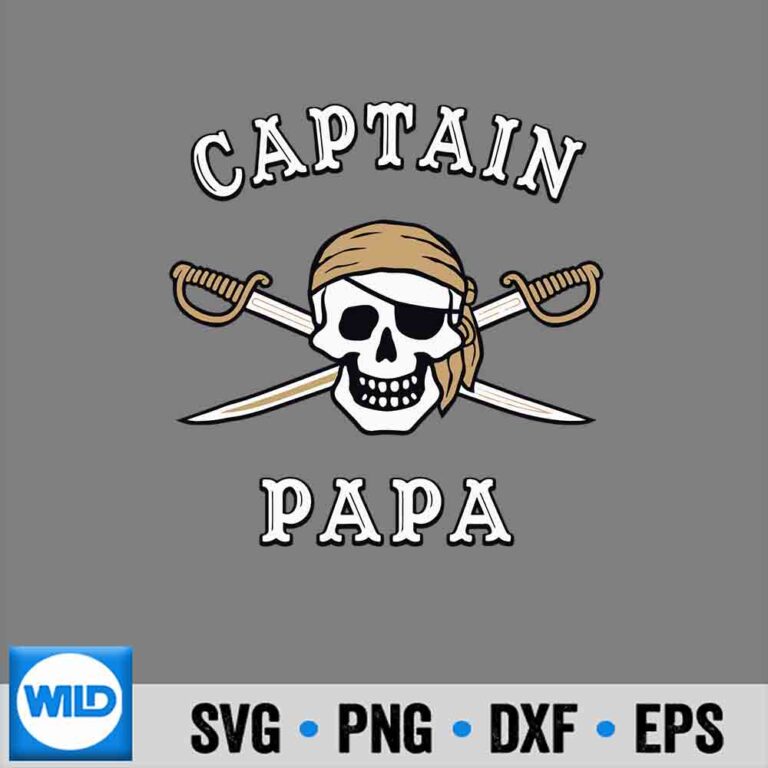 Skull SVG, Captain Papa Pirate Grandpa Vintage SVG - WildSvg