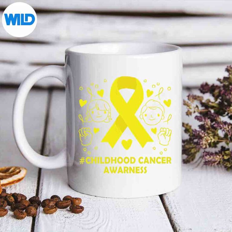 Cancer Ribbon SVG, Childhood Cancer Awareness Month Yellow Ribbon SVG ...