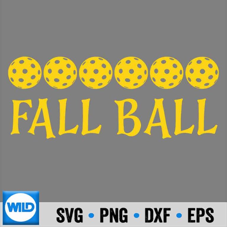 Pickleball SVG, Fall Ball Pickleball Autumn Colors SVG - WildSvg