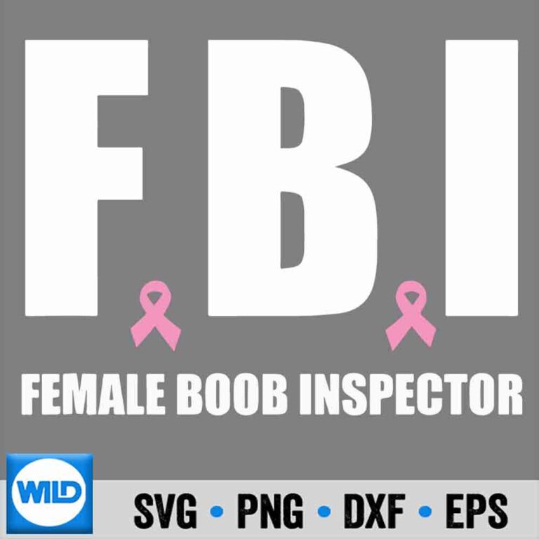 Breast Cancer Month SVG, Female Boob Inspector Breast Cancer Month SVG ...