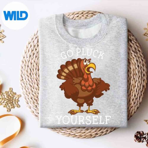 Thanksgiving SVG, Go Pluck Yourself Thanksgiving Angry Turkey Gobble ...
